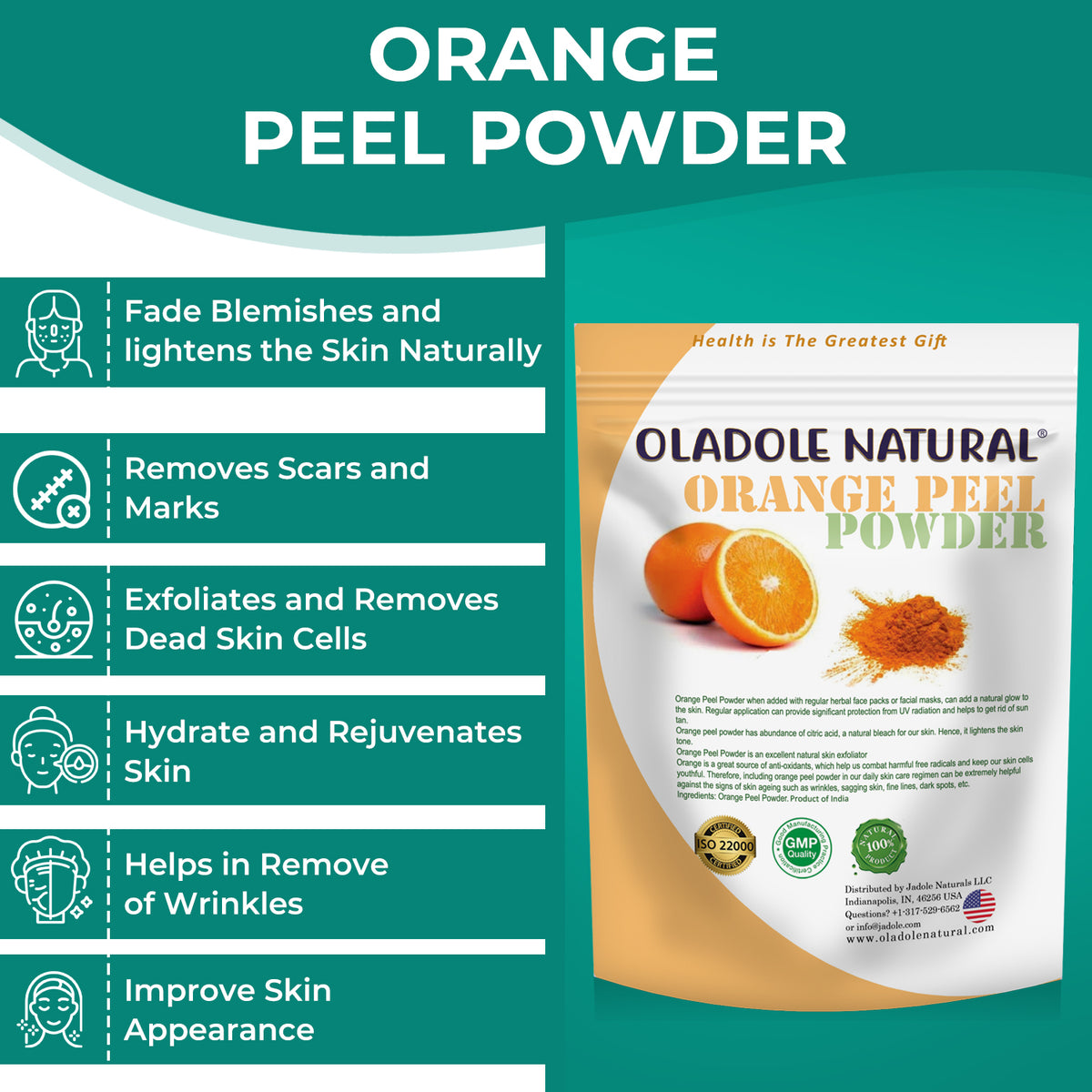 Orange Peel Powder 100 Pure And Natural Oladole Store