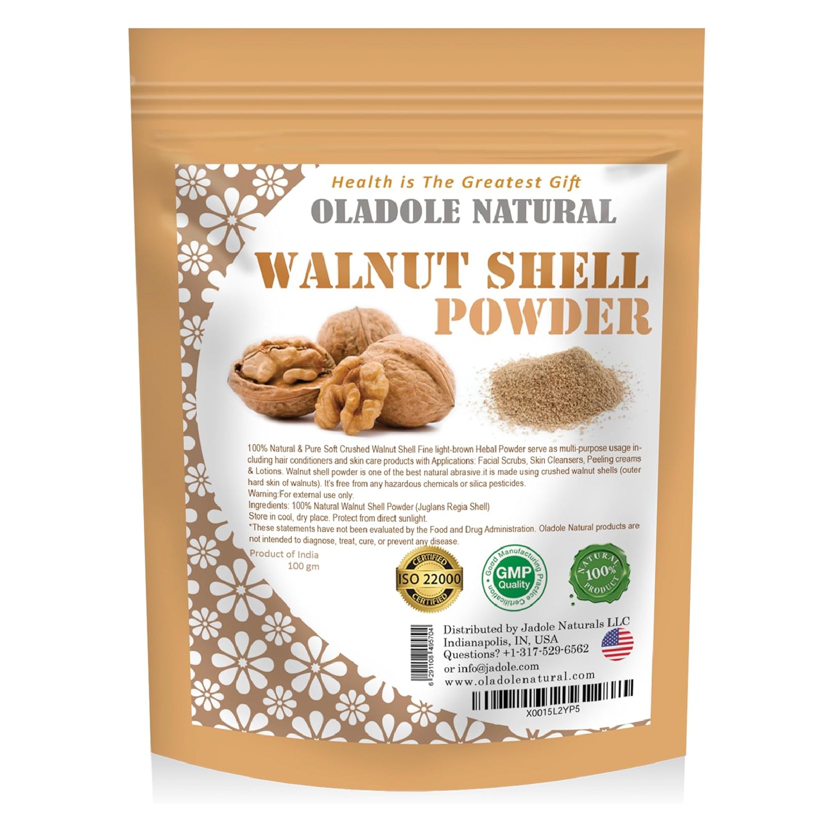 100 Natural Walnut Shell Powder 100g Oladole Store
